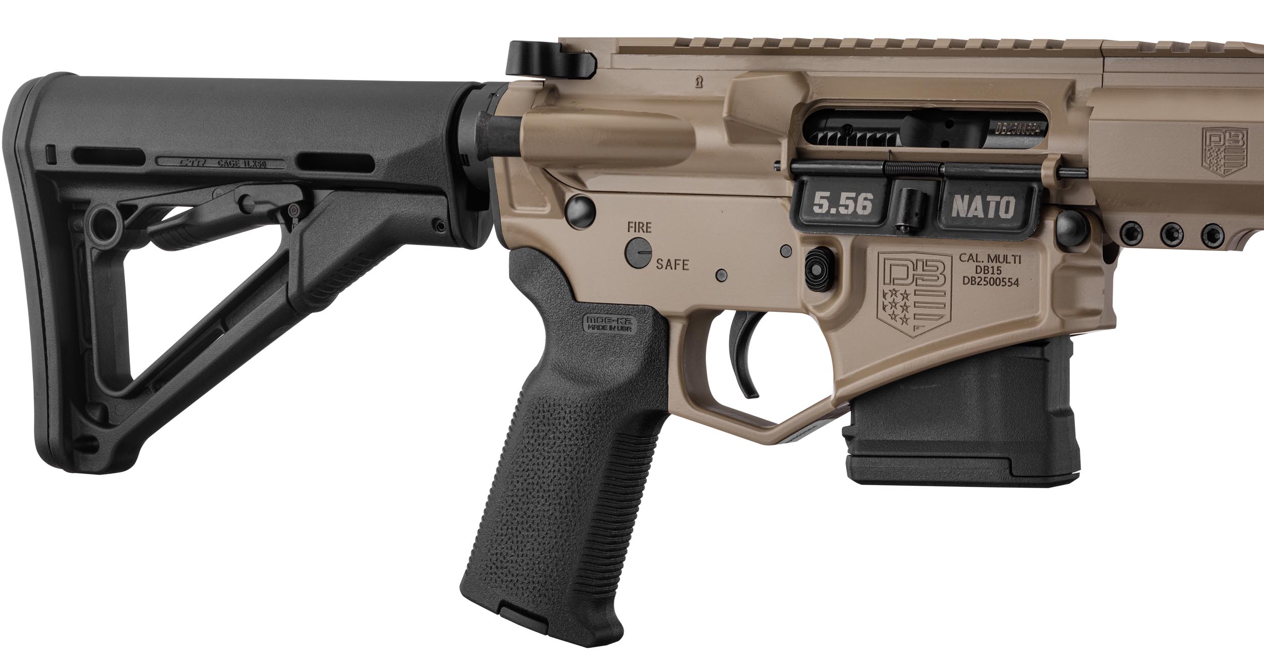 Carabine type AR15 Diamondback modèle DB15 TAN 16'' cal. 223 rem